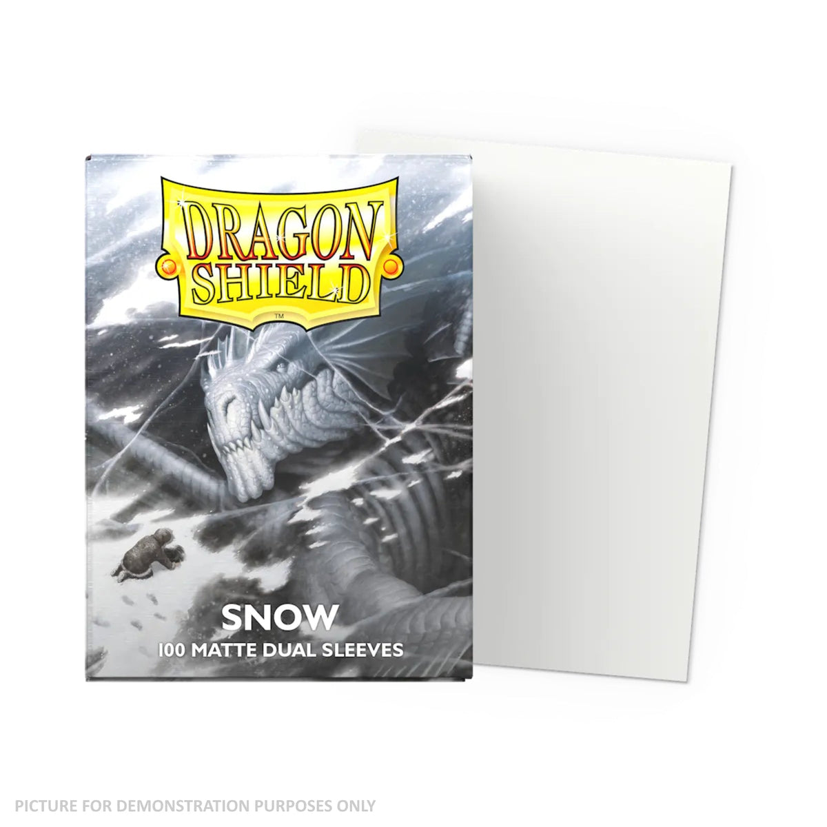 Dragon Shield - Box 100 - Standard Size Dual Matte Sleeves - Snow Whit ...