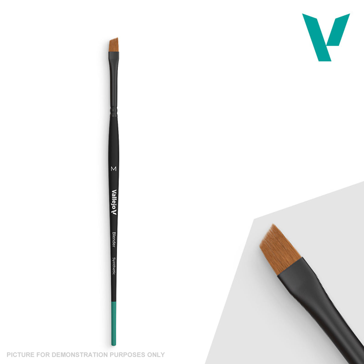 Vallejo - Brushes - Blender - Flat Angled Synthetic Brush Medium ...