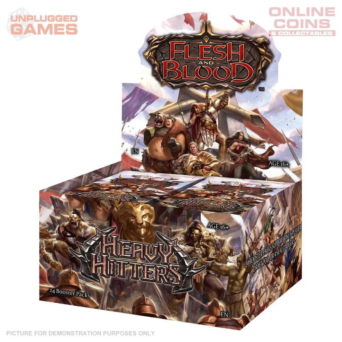 Flesh and Blood Heavy Hitters - Sealed BOX of 24 Booster Packs — Unplugged Games